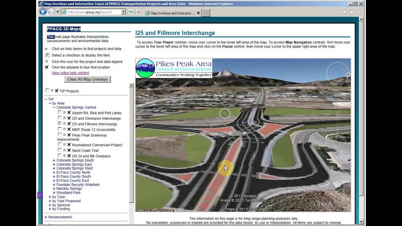 Navigating in Google Earth Browser - YouTube