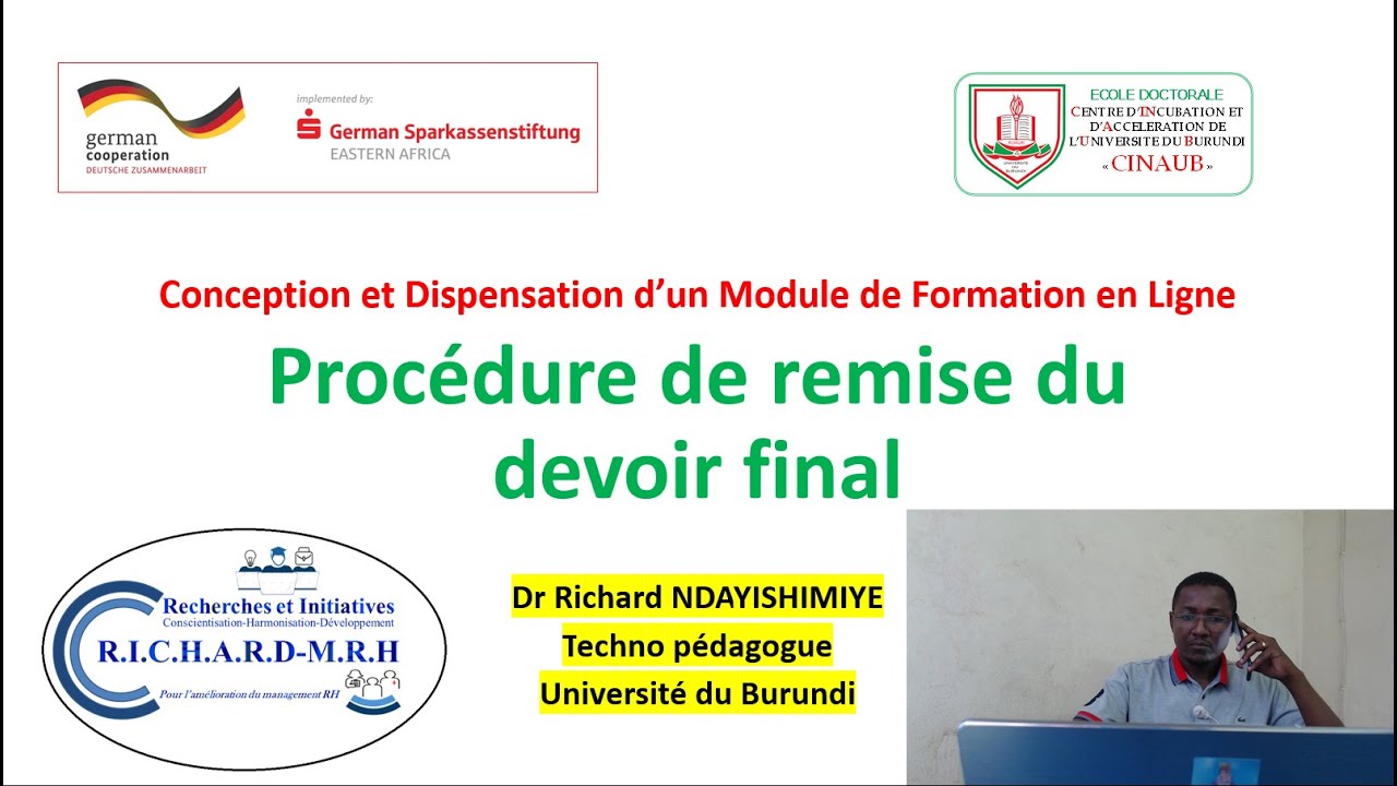 Procédure de remise du devoir final - YouTube
