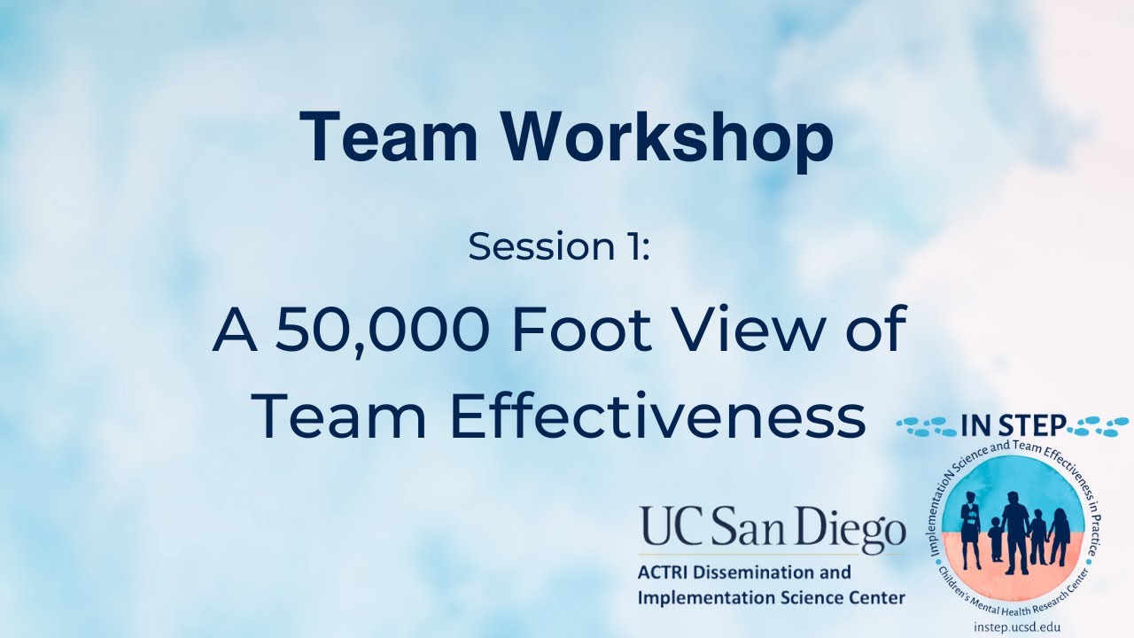 Session 1: A 50,000 Foot View of Team Effectiveness - YouTube