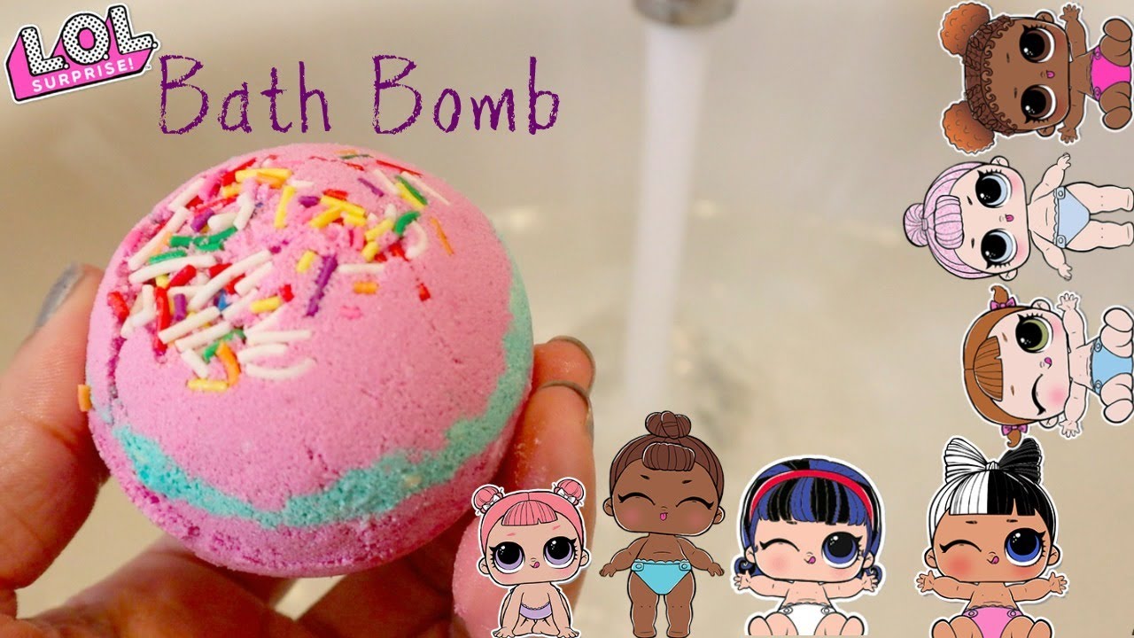 DIY Easy Fizzy 2 Ingredient Bath Bomb Blind Bags LOL Surprise Dolls ...