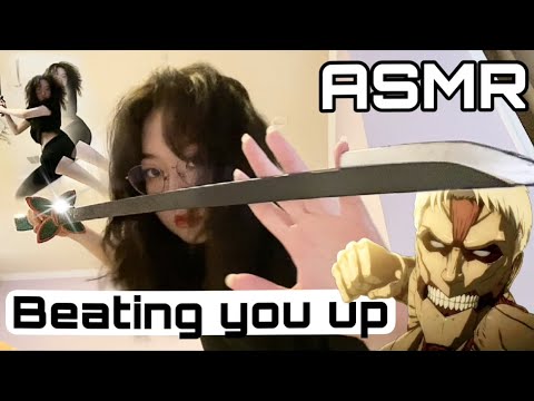 ASMR | mercilessly beating you up (stabbing, slapping, blinding, eating ...