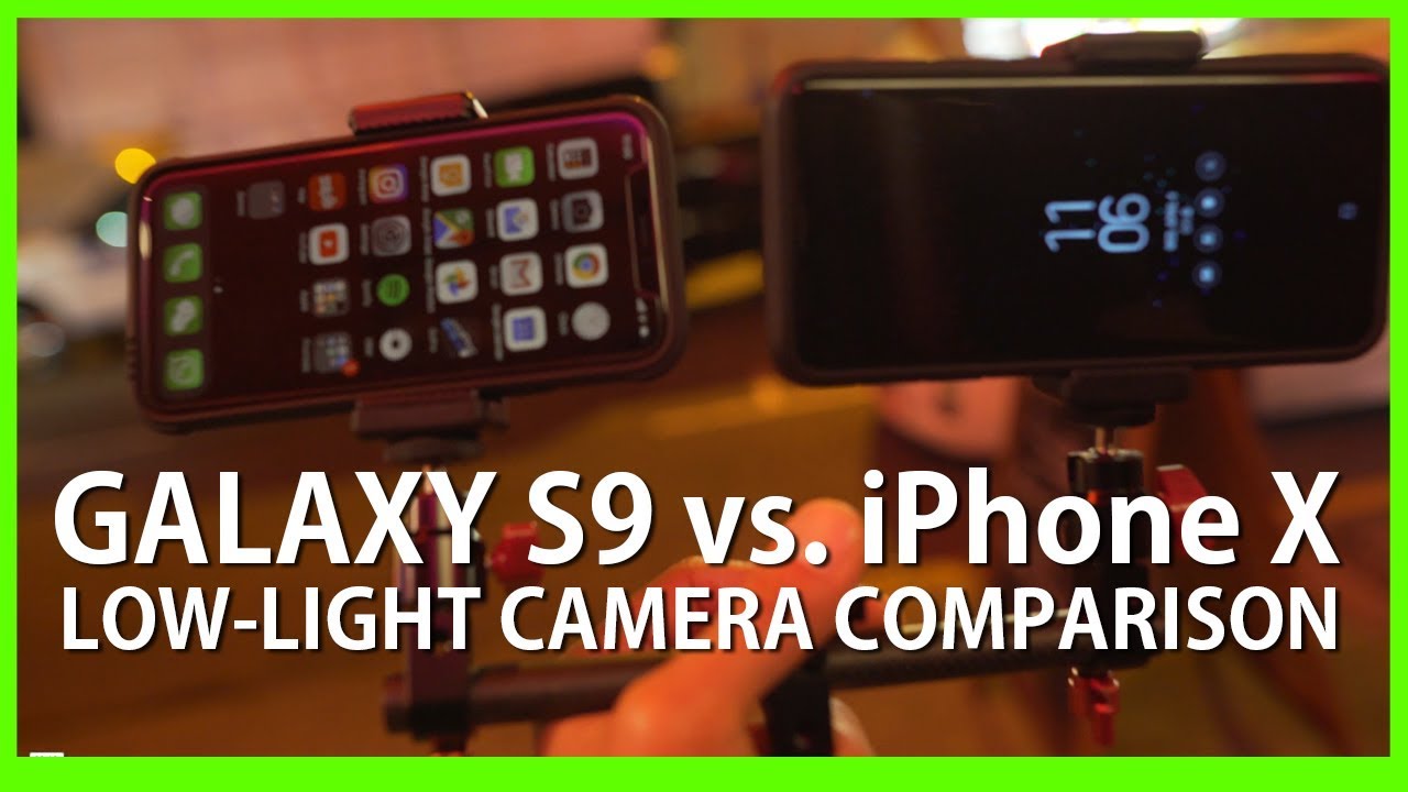 Galaxy S9 vs. iPhone X Low-Light Camera Comparison! - YouTube