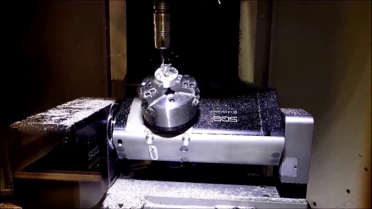pL LEHMANN Rotary Table T1 507510 fixX on FANUC ROBODRILL 1 - YouTube