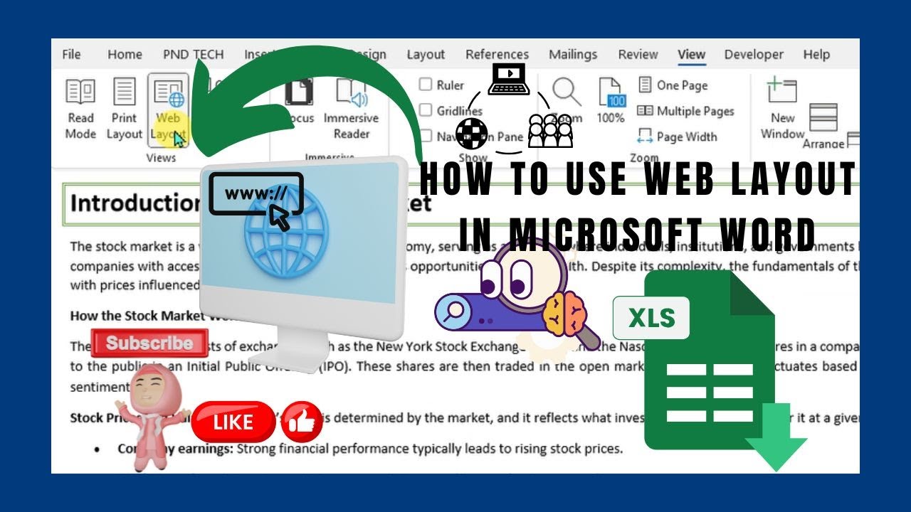 How To Use Web Layout In Microsoft Word - YouTube