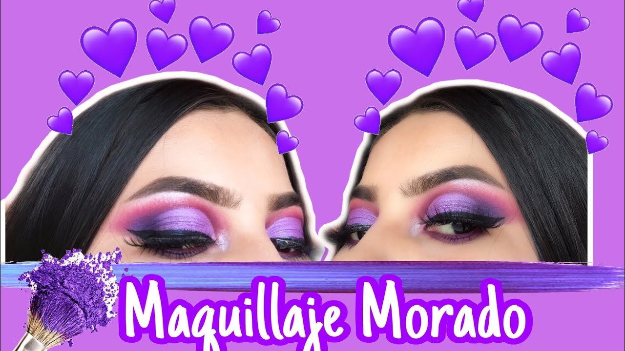 TUTORIAL de Maquillaje morado 💜Fácil y rápido | Carolina Makeup - YouTube