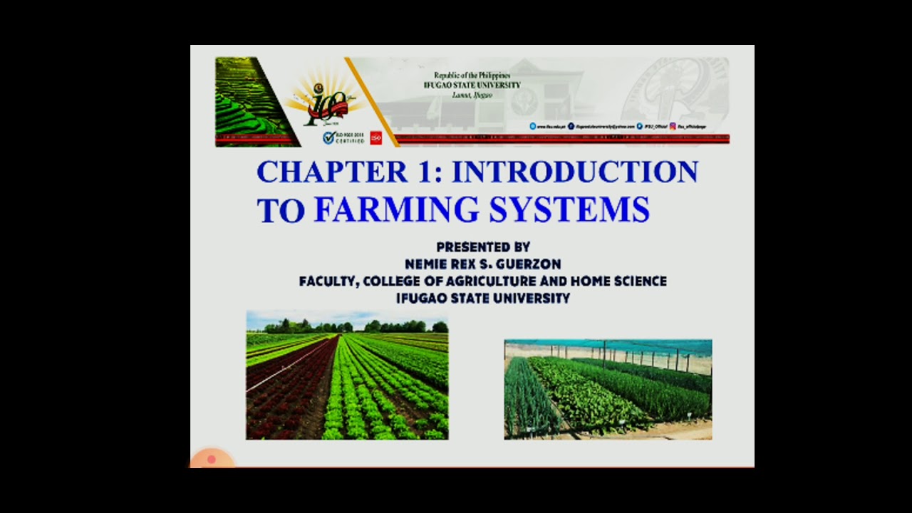 MODULE 1: FARMING SYSTEMS - YouTube