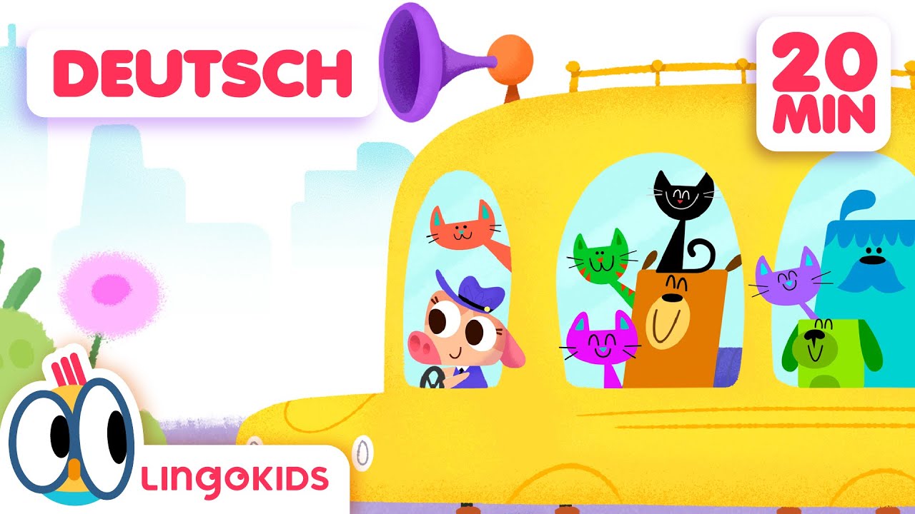 Die RÄDER AM BUS 🚌 Kinderlieder | Lingokids auf Deutsch - YouTube