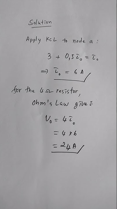 find current io and Vo apply KCL and ohm law - YouTube