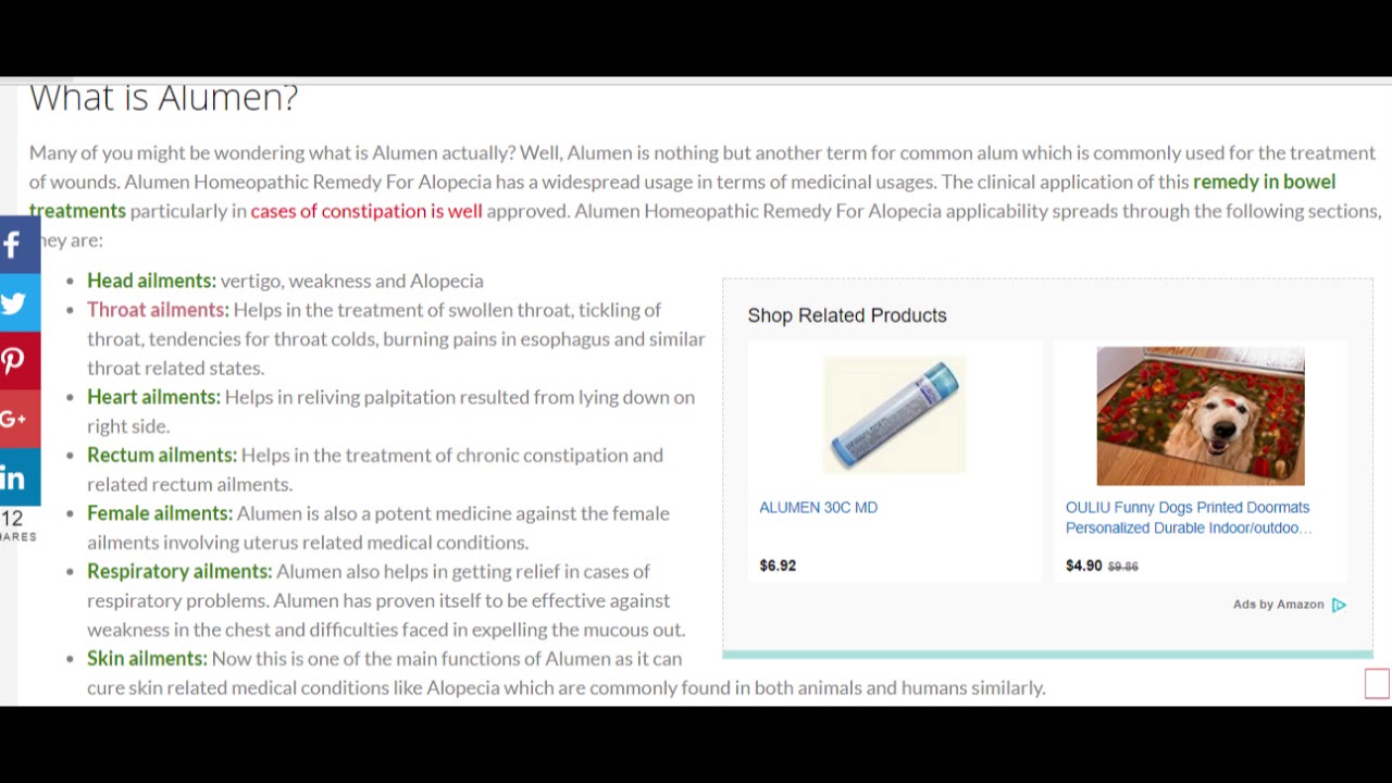 Homeo Cure Alumen - YouTube