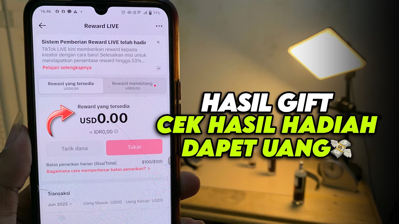 Cara melihat hasil Hadiah dan Gift Dari Live Di Tiktok - YouTube