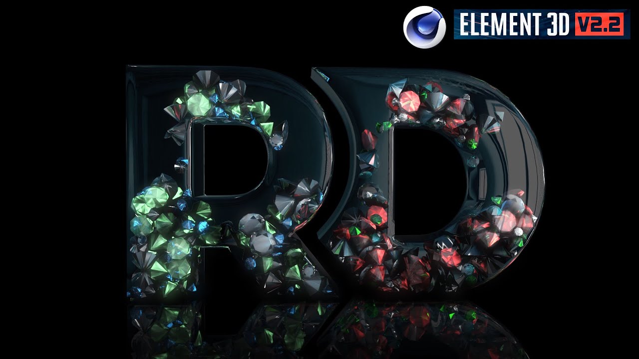 3D DIAMOND LOGO CUSTOM ANIMATION | CINEMA 4D | ELEMENT 3D - YouTube