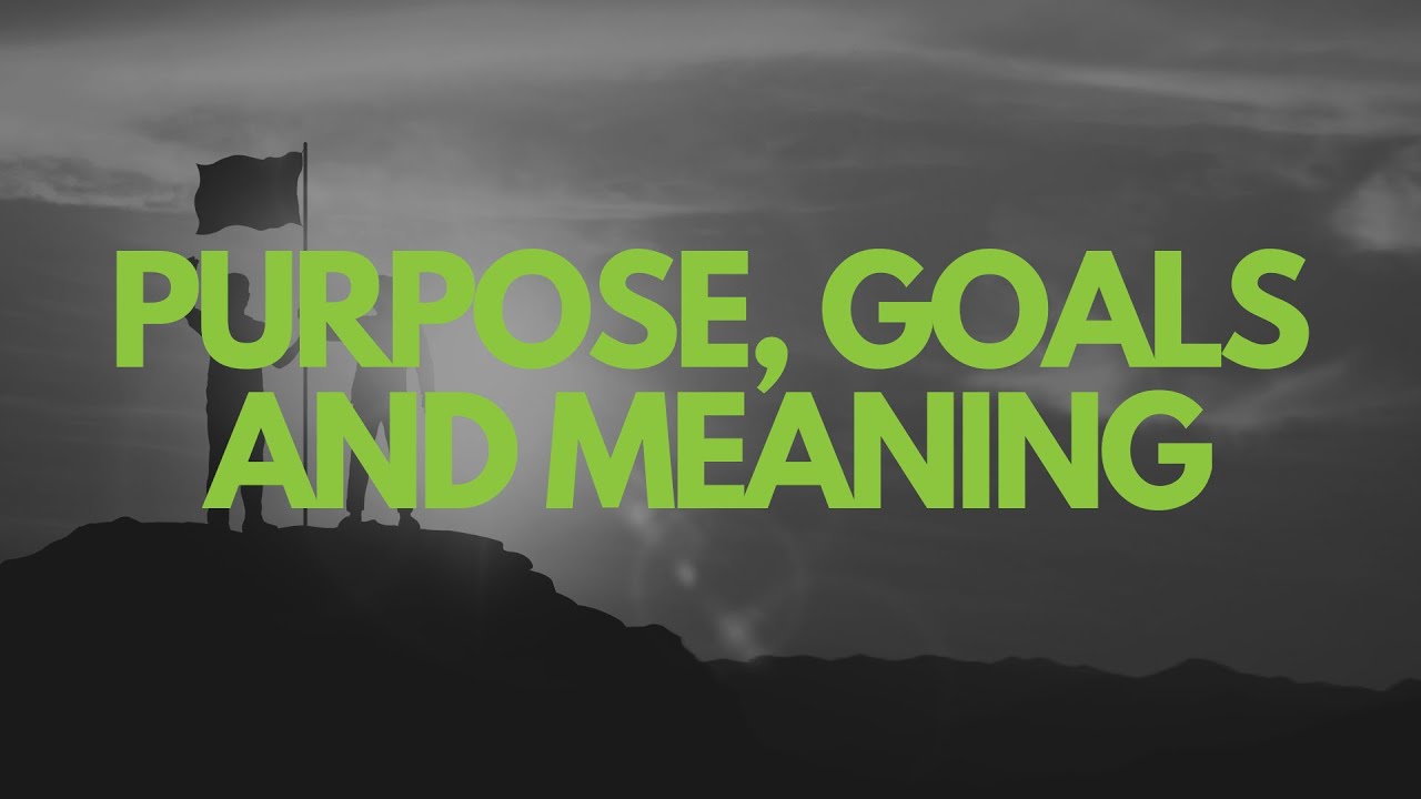 Purpose, Goals and Meaning Webinar - YouTube