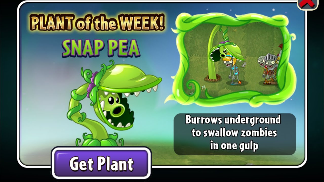 Plant of the Week 🟢 Snap Pea Part 3 Plants vs. Zombies 2 - YouTube