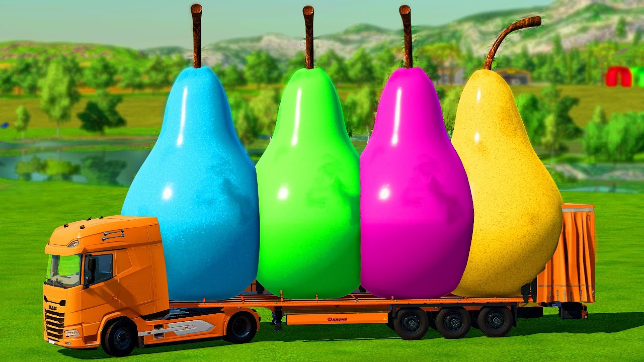 LOAD AND TRANSPORT PEARS WITH DAF TRUCK - Farming Simulator 22 - YouTube
