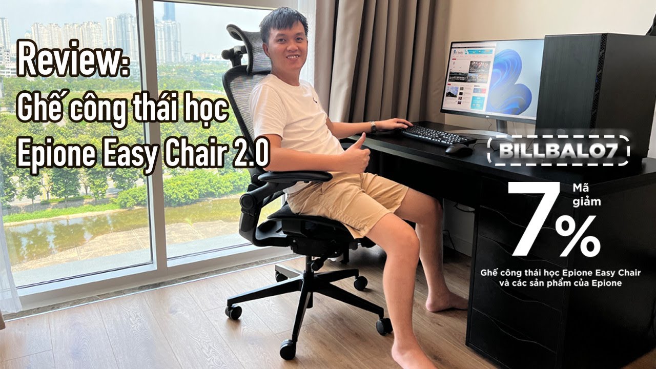 Review ghế công thái học Epione Easy Chair 2.0 + Mã Giảm Giá 7% tất cả các sản phẩm Epione - YouTube