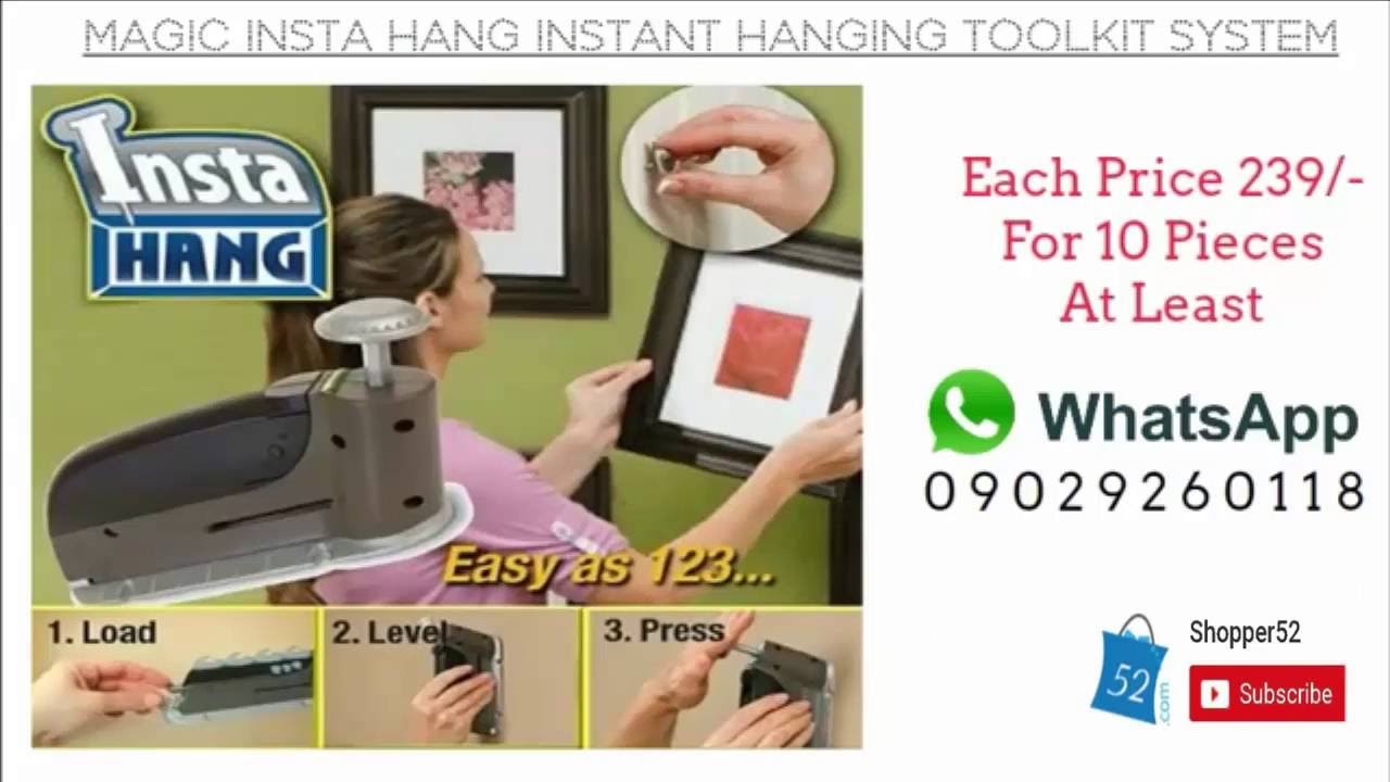 Magic Insta Hang Instant Wall Photo Frame Hanging Hanger Nail Tool Kit ...