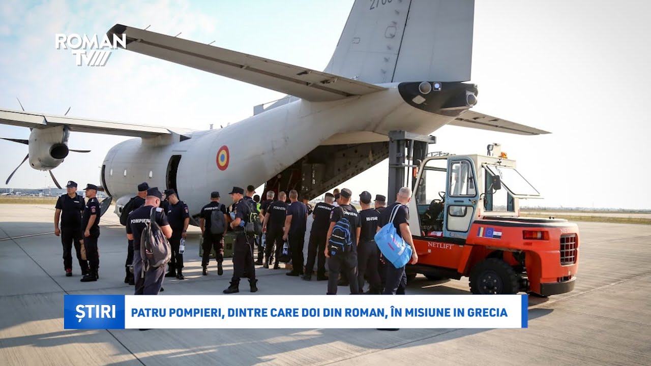 Patru pompieri, dintre care doi din Roman, în misiune in Grecia - YouTube