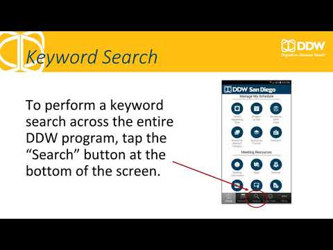How to Search for Abstracts Using the DDW 2019 Mobile App