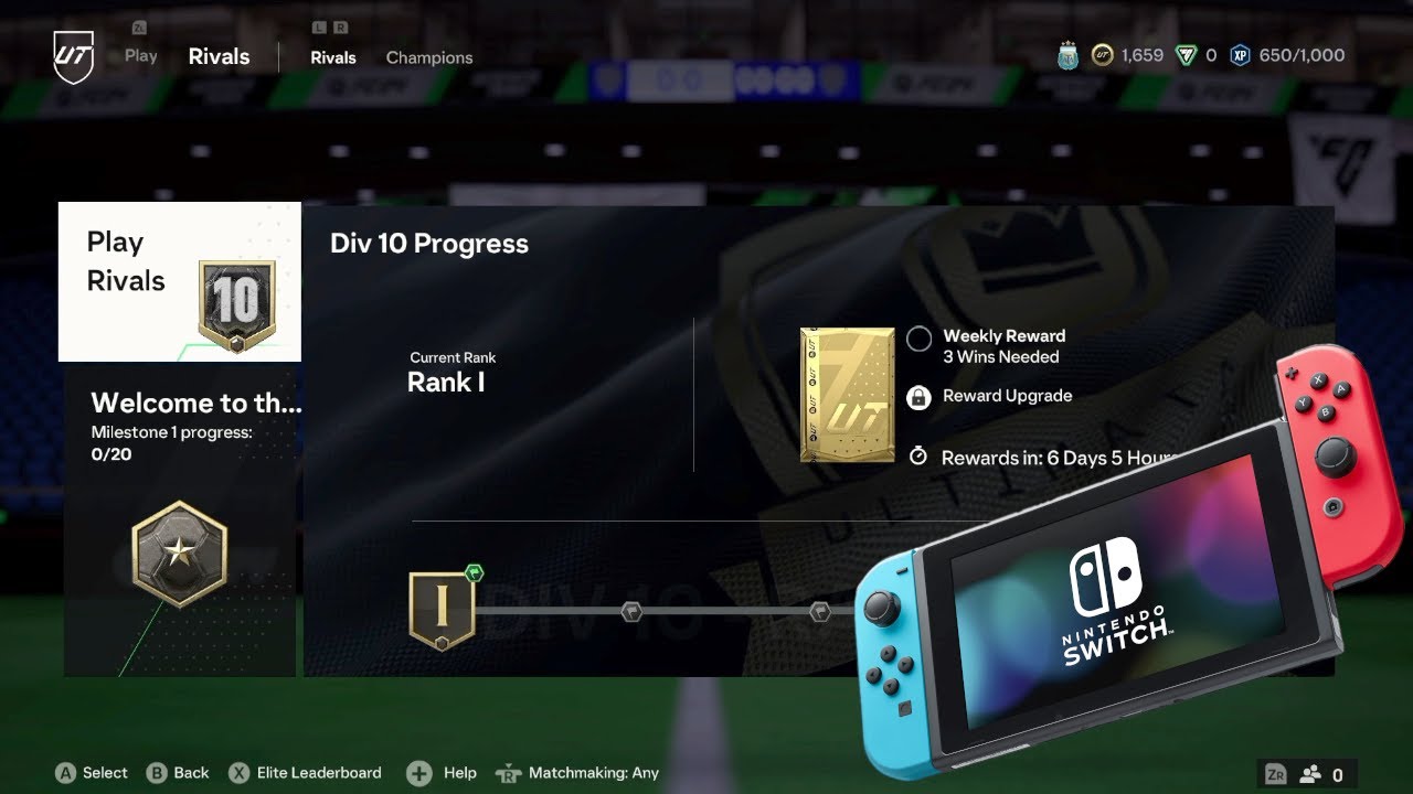 FC 24 Ultimate Team Divisions Rivals Gameplay on Nintendo Switch - YouTube
