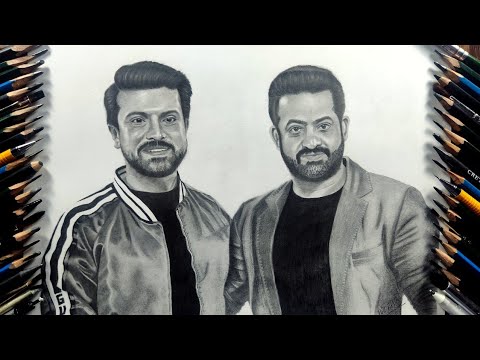 Drawing rrr - Ram charan - NTR - Timelapse| Hill Arts - YouTube