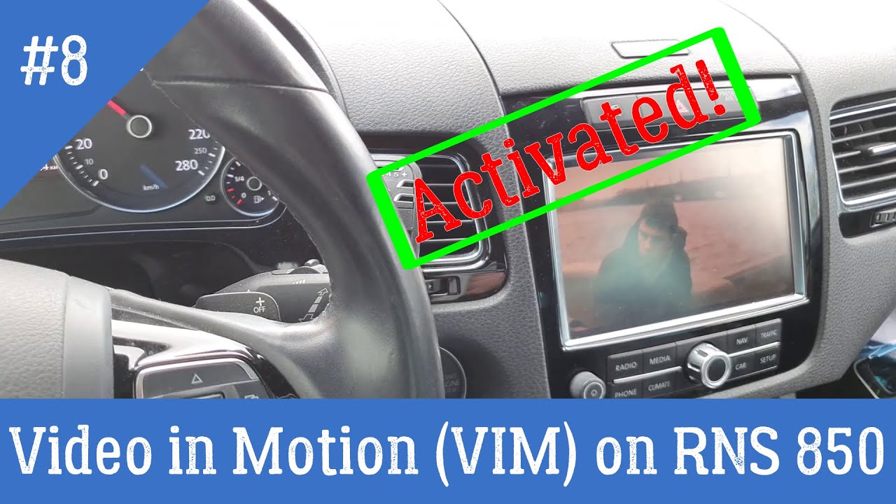 Video in Motion on RNS 850 VW Touareg 7P - YouTube