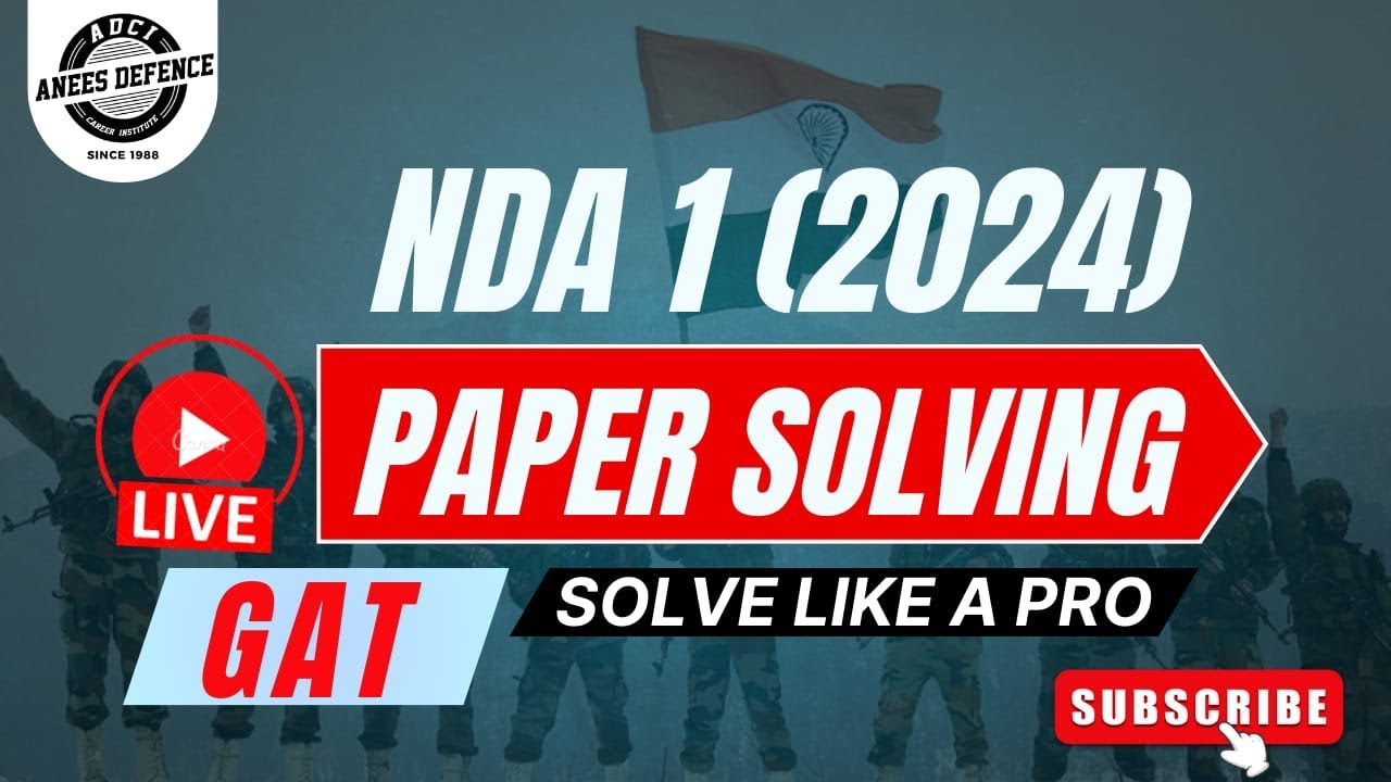 NDA 1 2024 Live Paper Solution 2 (GAT) - YouTube