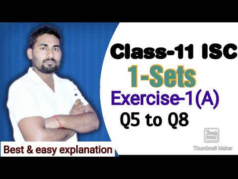 Class 11 Maths ISC | Sets and functions | Sets | Chapter 1 | Ex-1(A) Q5 ...