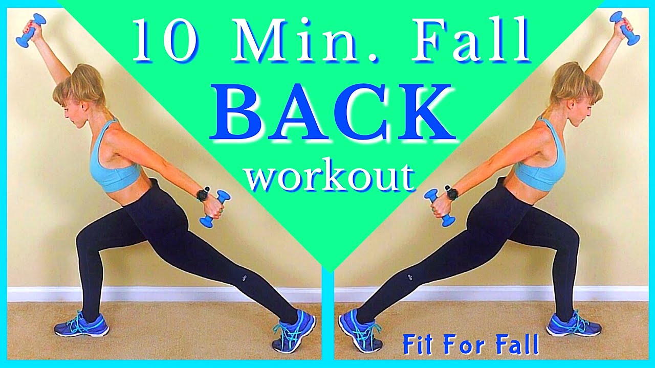 10 Min. Back Strength with Light Weights // At- Home Workout - YouTube