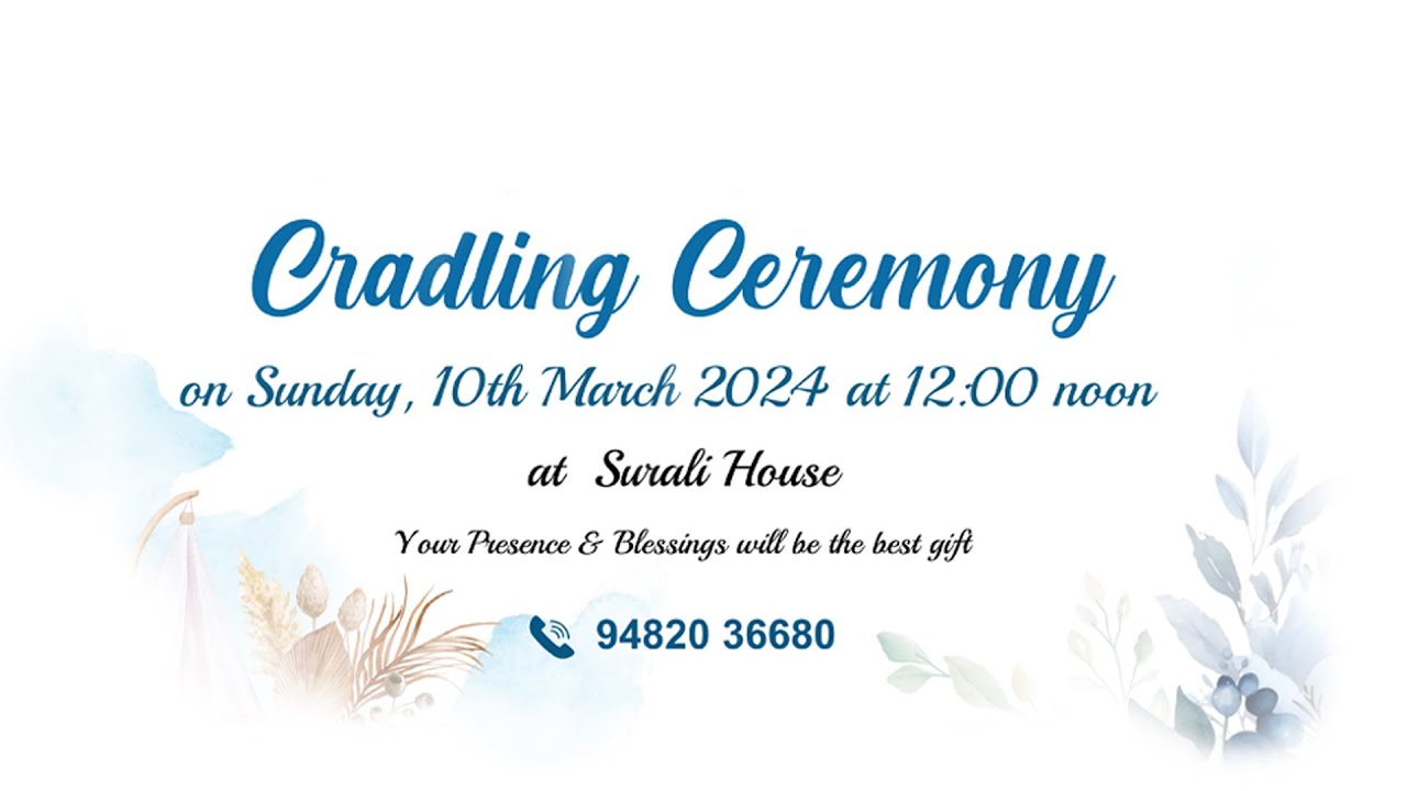 We Roshan and Jenicia virtually invite you to join the Cradling ...