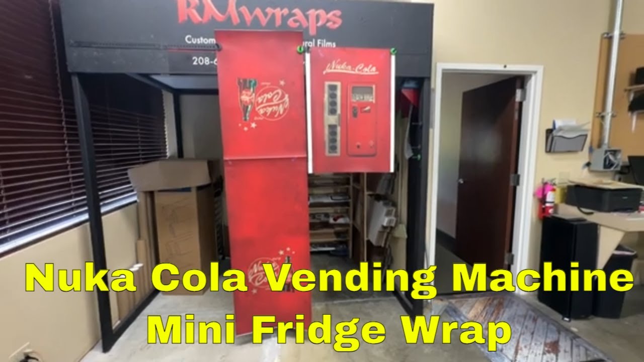 Nuka Cola Vending Machine Custom Printed Vinyl Mini Fridge Wrap - YouTube
