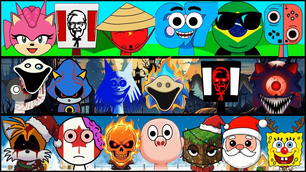 Incredibox Sprunki OC Phase 1 to Phase 3 - Amy X Gray Hungry .... - YouTube