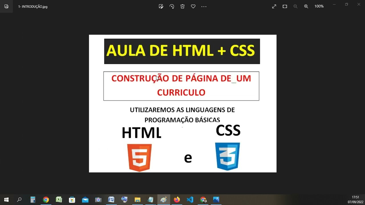 Aula 1 Construção De Currículo Em Htmlcss Youtube