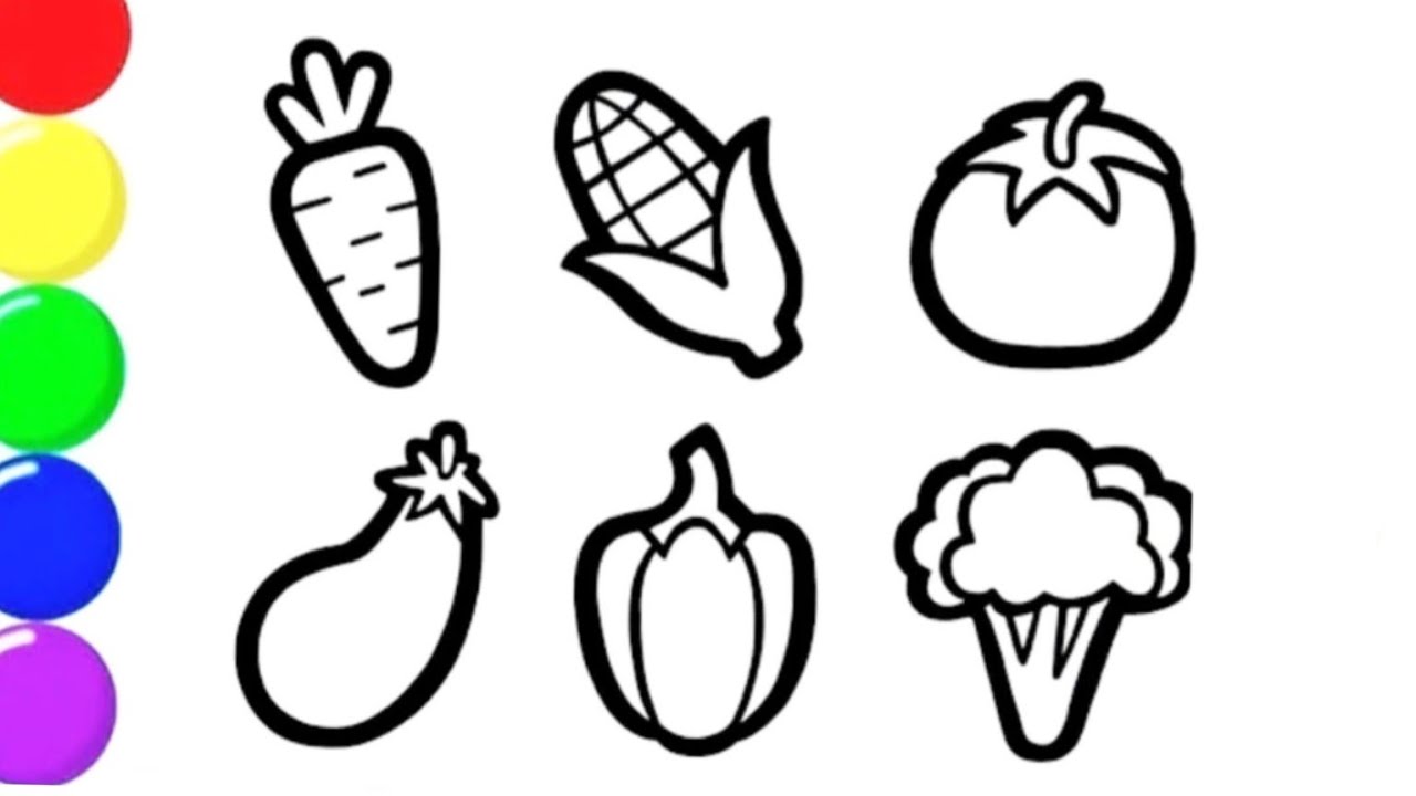 Menggambar dan mewarnai sayuran | drawing and coloring vegetables ...