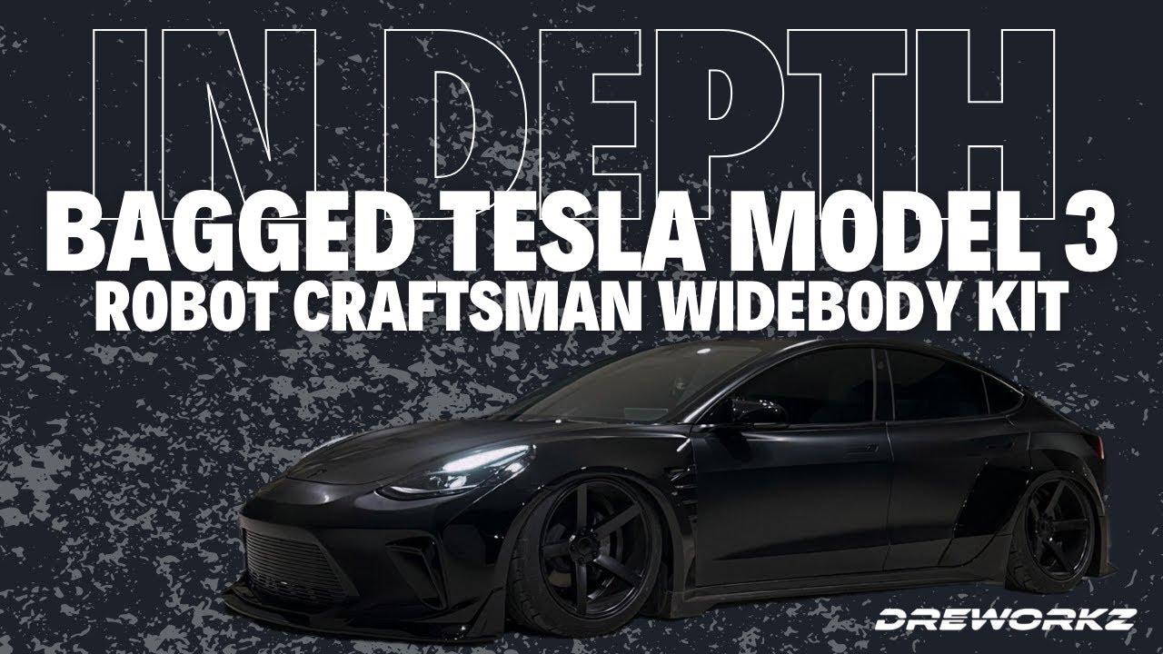 Tesla Model 3 Robot Craftsman "Hacker" Widebody Kit Bagged Built By ...