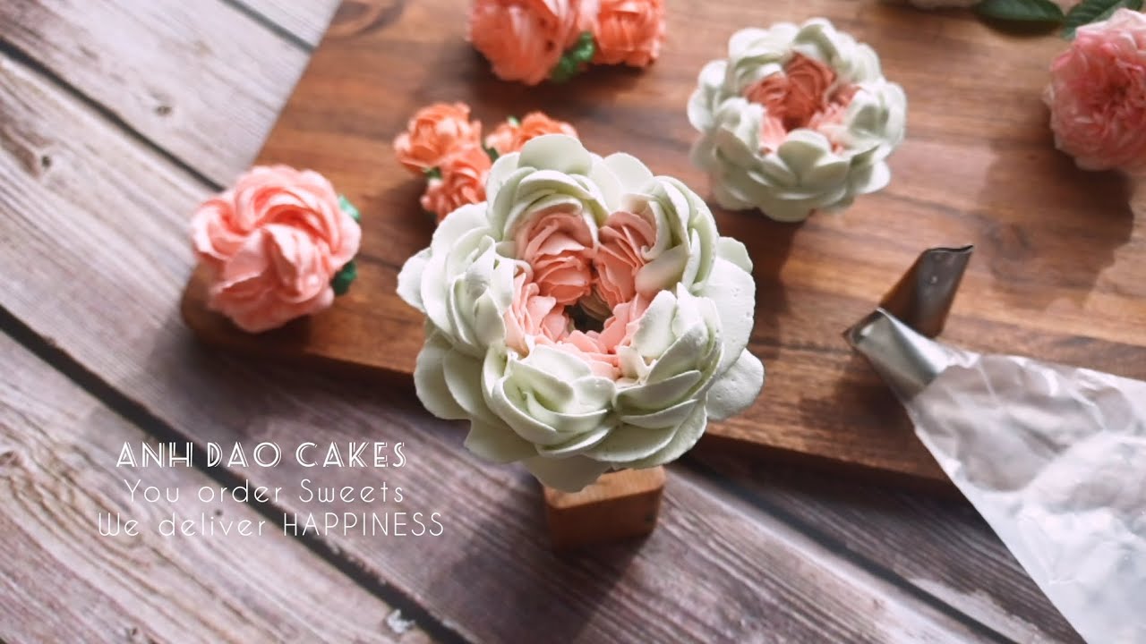 How to pipe a whipping cream flower 🌸 [Part 7] - YouTube