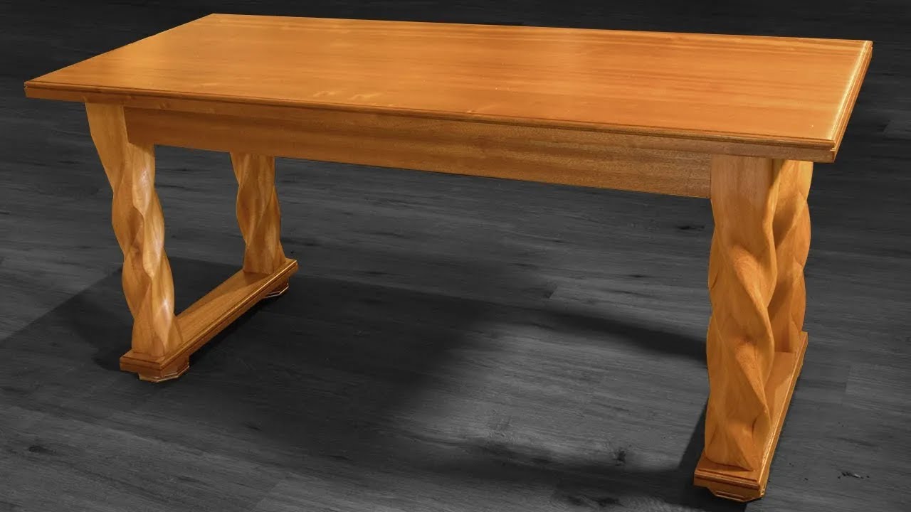 Twisting Wood to Make a Spiral Leg Table: Guess How We Did It? - YouTube