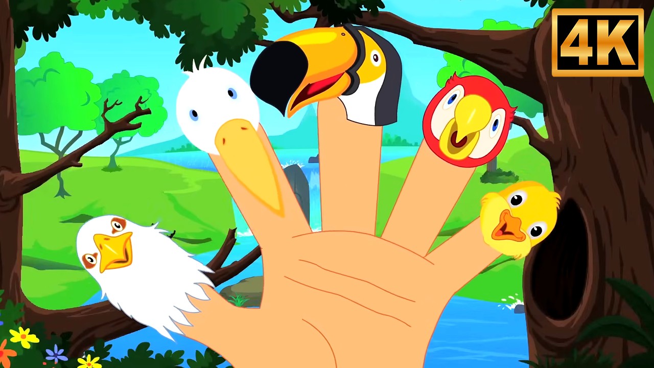 Birds Finger Family Song | Nursery Rhymes & Kids Songs | Learn Birds ...