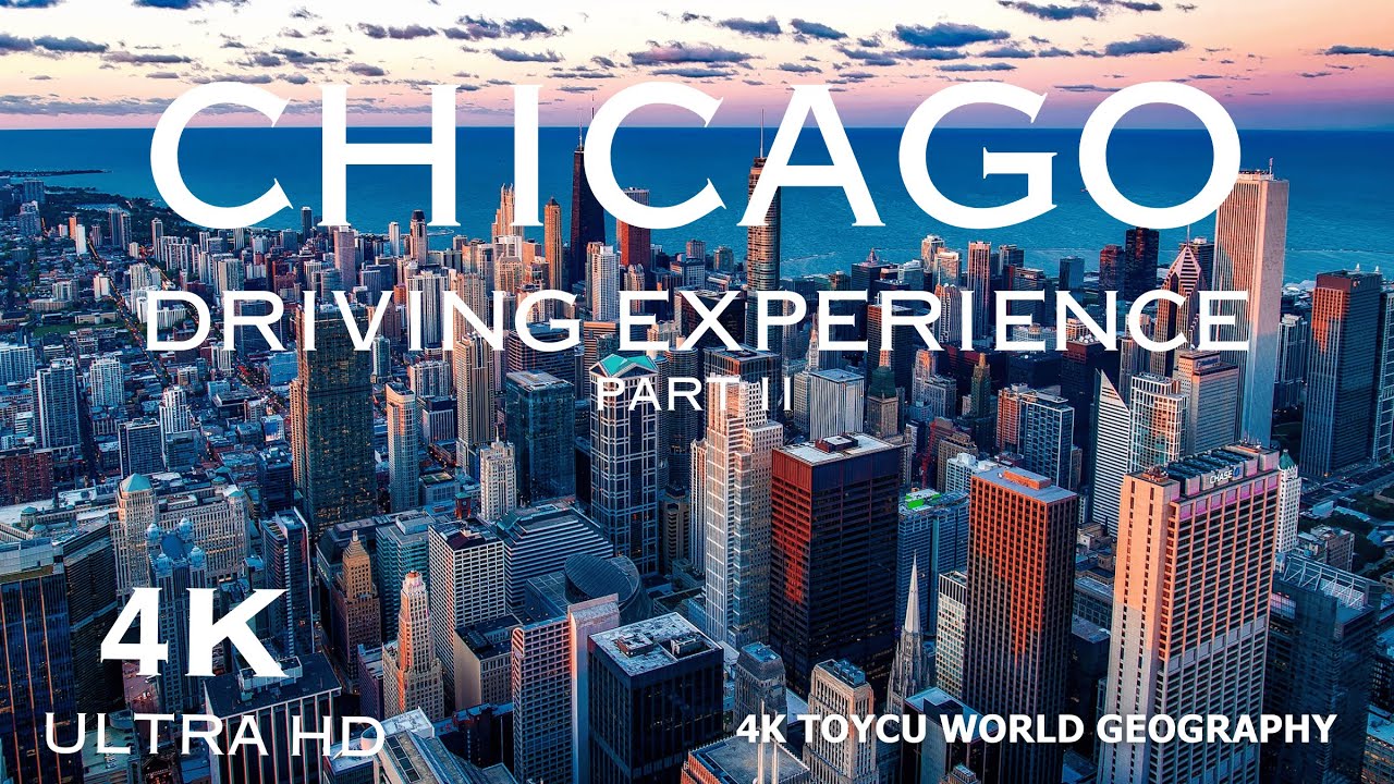 FLYING OVER CHICAGO - Part II Beautiful Nature Scenery with Relaxing ...