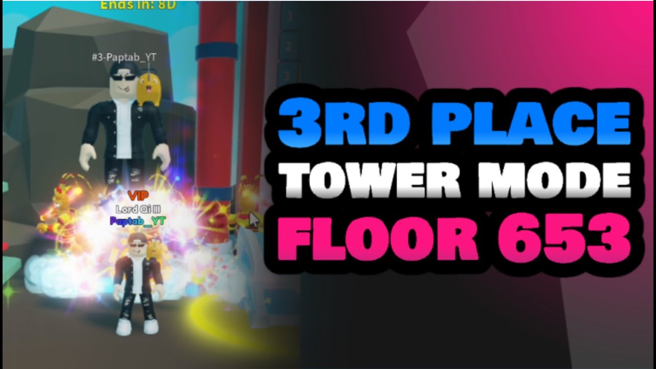 TOWER MODE I BEAT FLOOR 650 👍🏼 WEAPON FIGHTING SIMULATOR ROBLOX PAPTAB ...