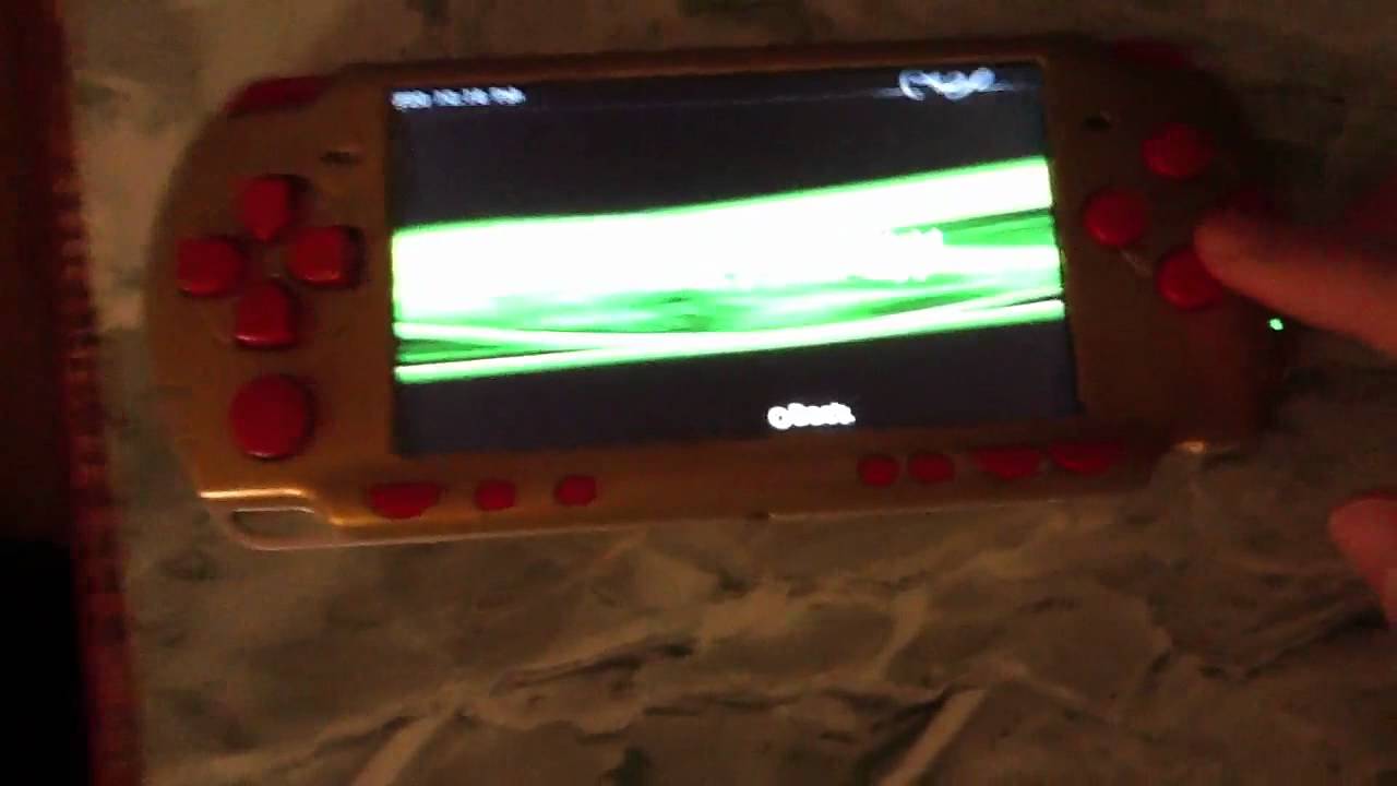 Custom Painted PSP 2000 (Gold + Red) with CFW - YouTube