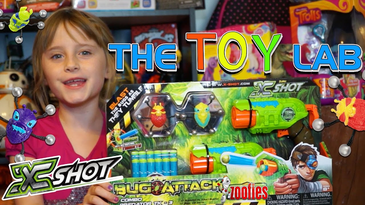 BUG-ATTACK Toy Reviews - Lindalee's Toy Lab (Ep.8) - X-SHOT Bug Blasters - YouTube