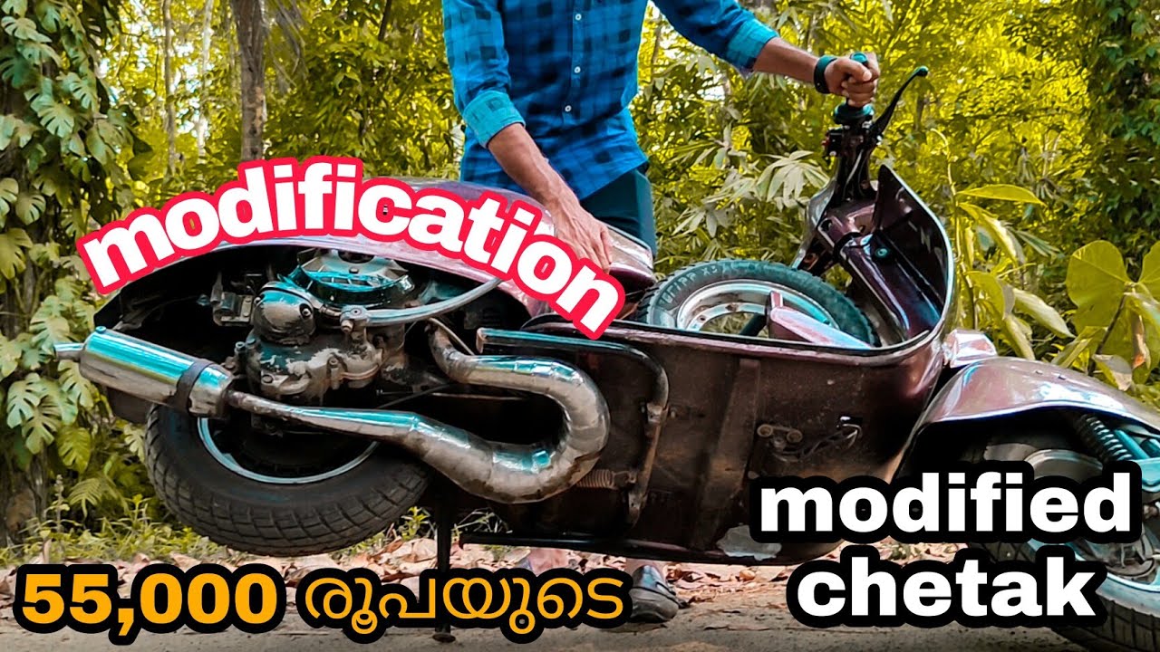 modified chetak // 55,000 രൂപയുടെ modification // modified bajaj chetak ...