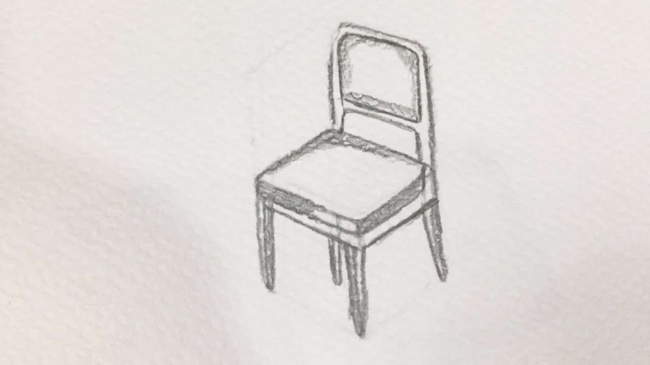 How to Draw a Chair using Two Point Perspective: Narrated - YouTube