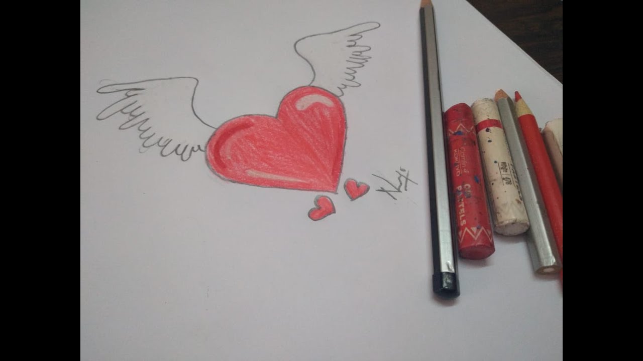 Easy drawing of heart (dil).. - YouTube