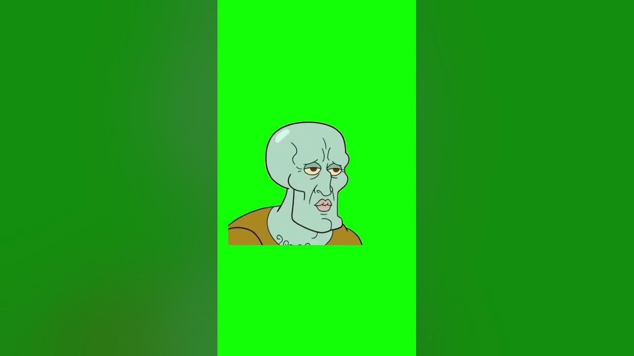 handsome squidward meme green screen - YouTube