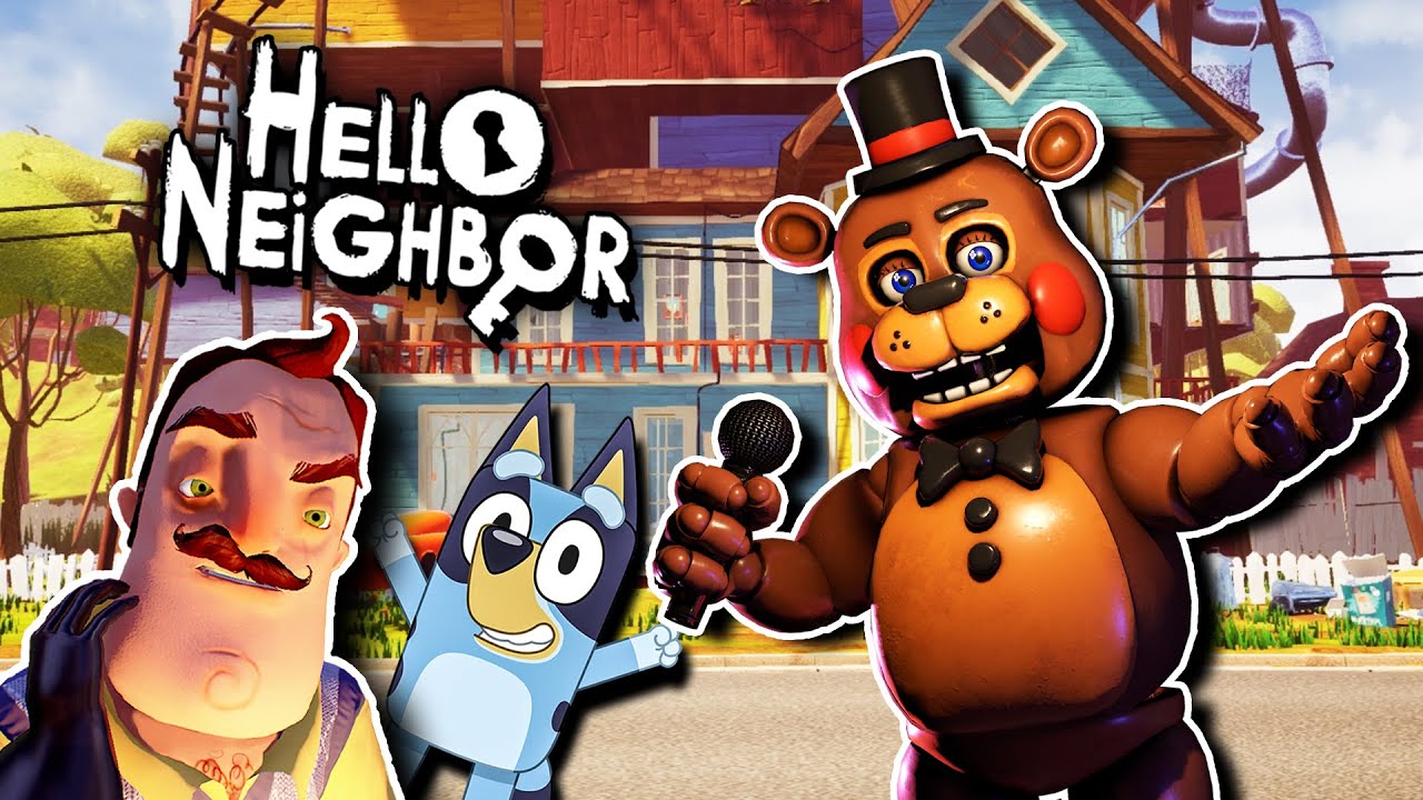 BLUEY vs TOY FREDDY in Hello Neighbor #helloneighbormod #helloneighbor ...