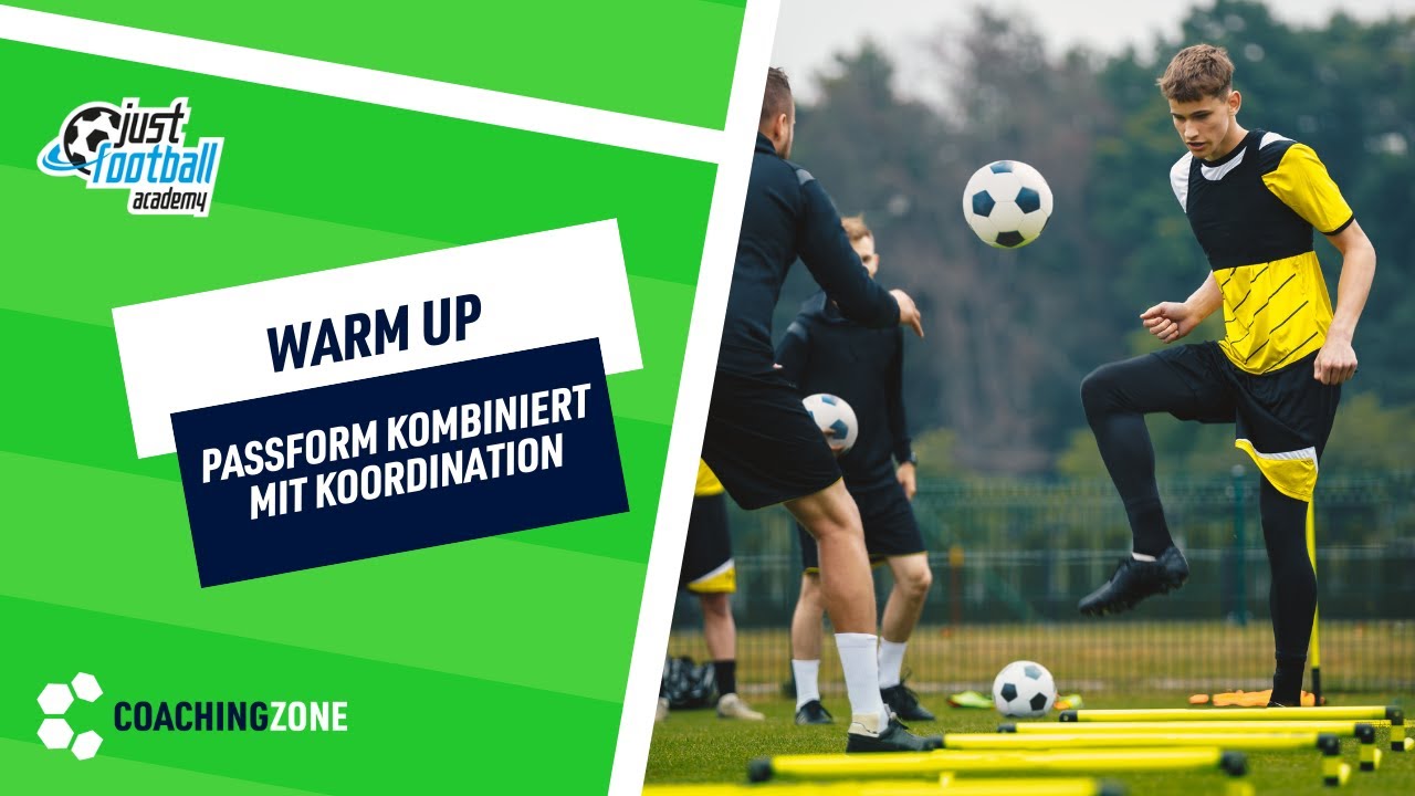 Fussballtraining: Warm Up | Passform kombiniert mit Koordination - YouTube