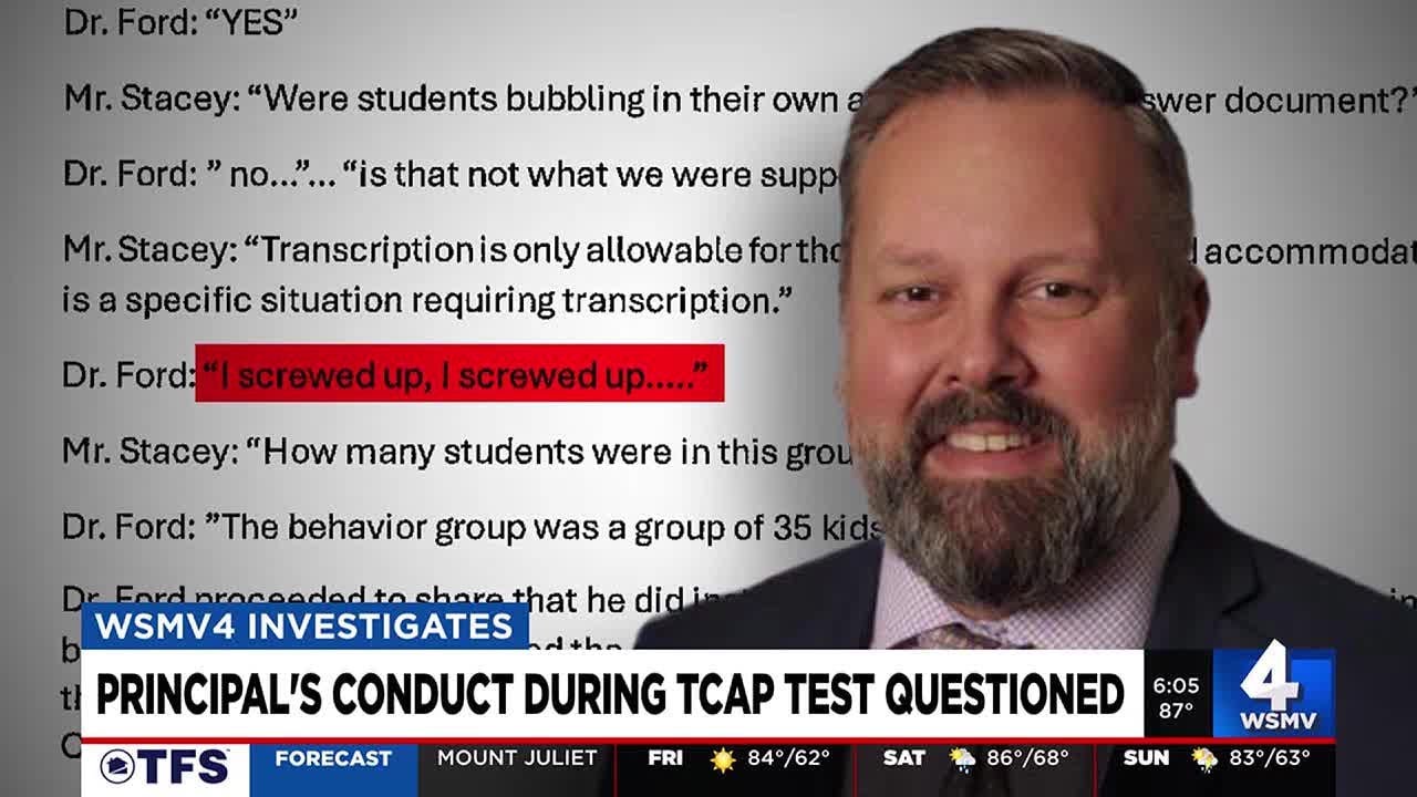 Principal's conduct during TCAP test questioned - YouTube