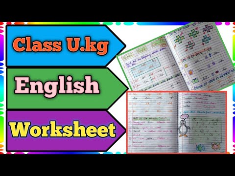 ENGLISH LEARNING|| ENGLISH WORKSHEET FOR L.KG,U.KG AND 1ST CLASS @KINDER KNOWLEDGE CORNER - YouTube