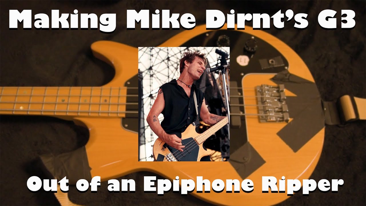Making Mike Dirnt's G3 Out of an Epiphone Ripper - YouTube